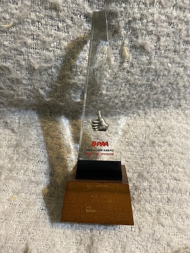 Tall Obelisk International BPAA Clear Lucite Award Trophy 10” | eBay