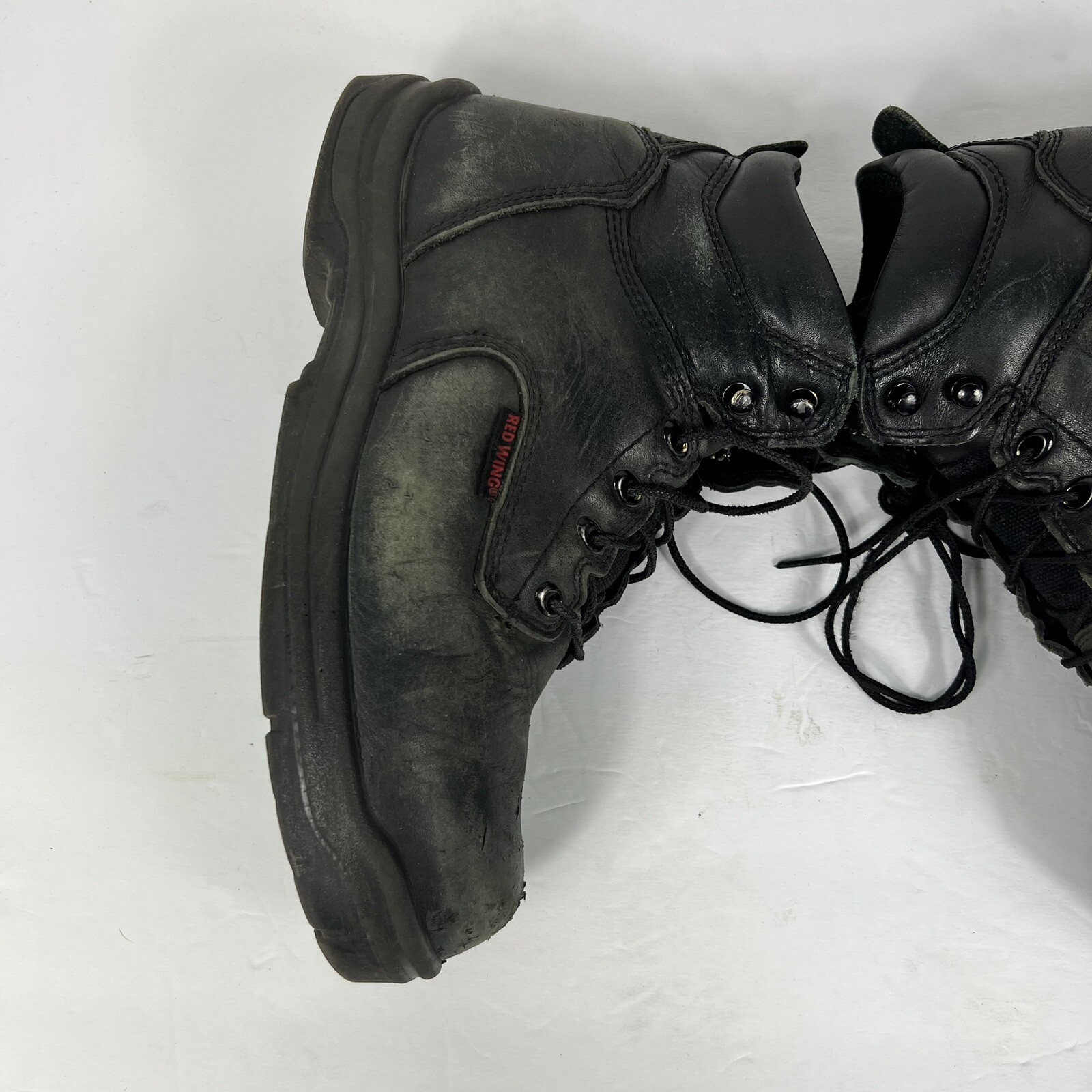 Red Wing King Toe Work Boots Men’s 9 Black Leather Mo… - Gem