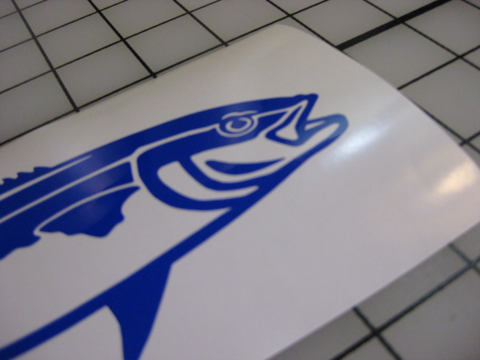 Two BLUE 8" Yellowtail Fish Decals Fishing Truck Car Boat Window Bumper ...