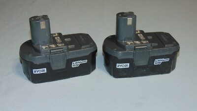 2 Pack Lot Ryobi P105 2.6 Ah 18-Volt ONE+ Lithium-Ion High Capacity ...