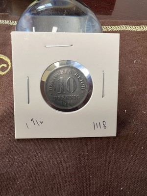 Germany Empire 1916-A 10 Cent Piece Pfennig Iron Coin Deutsches Reich ...