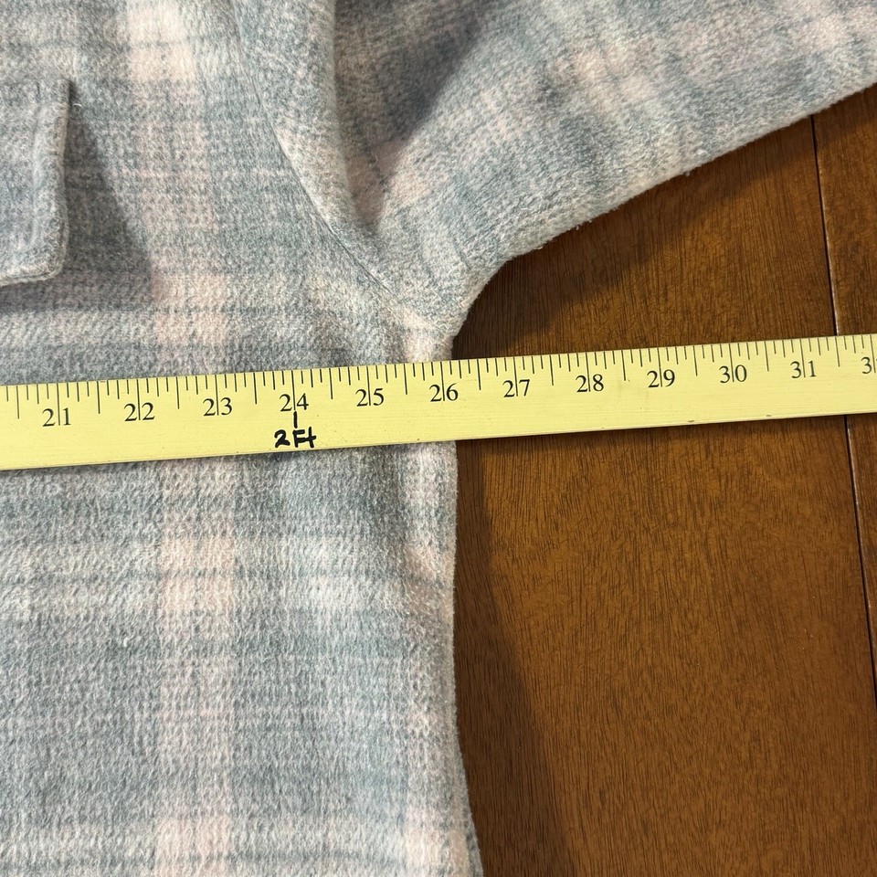Simply Southern Women's XL Pink/Gray Plaid Shacket Shirt Jacket Cozy ...