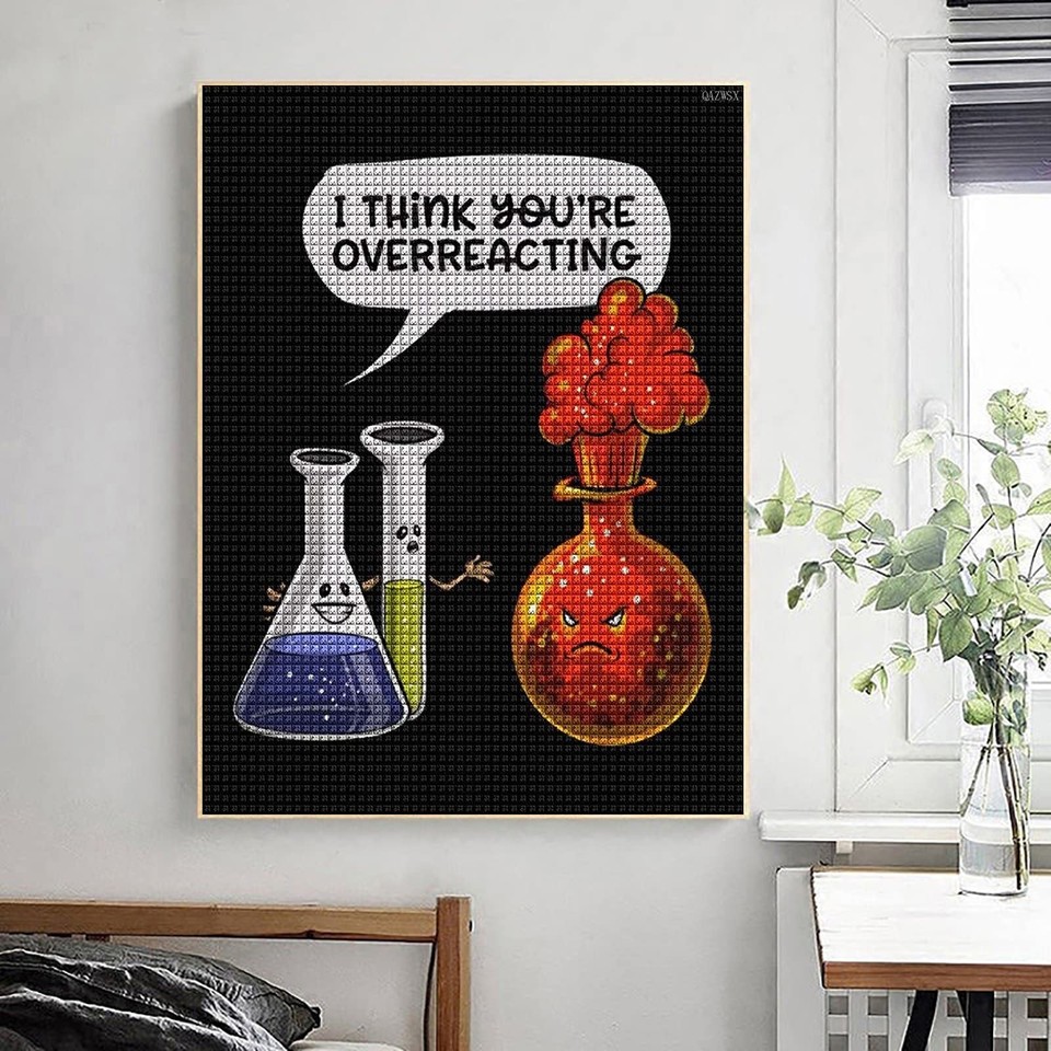 Chemistry Science Overreacting Funny DIY 5D Diamond Painting Drawing ...
