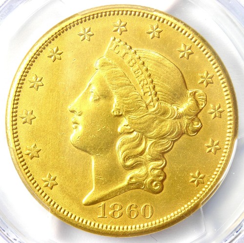 1860-S Liberty Gold Double Eagle $20 Coin - PCGS Uncirculated Detail ...