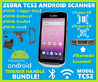 Zebra TC52 Android Barcode Scanner 2D/1D/QR, Cradle + Trigger Handle ...