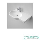 Caroma Opal 720mm Wall Basin with Right Hand Shelf, 1 Tap Hole White ...