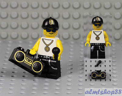 LEGO - Rapper Minifigure w/ Boombox & Microphone - Radio Rock DJ Band ...