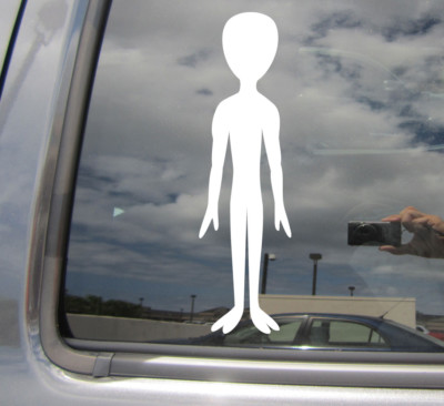 Alien Green Men - UFO Extra Terrestrial Car Window Vinyl Decal Sticker ...