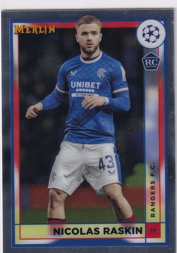 Topps Merlin Chrome Ligue des Champions 22/23 Numéro 148 Nicolas Raskin ...