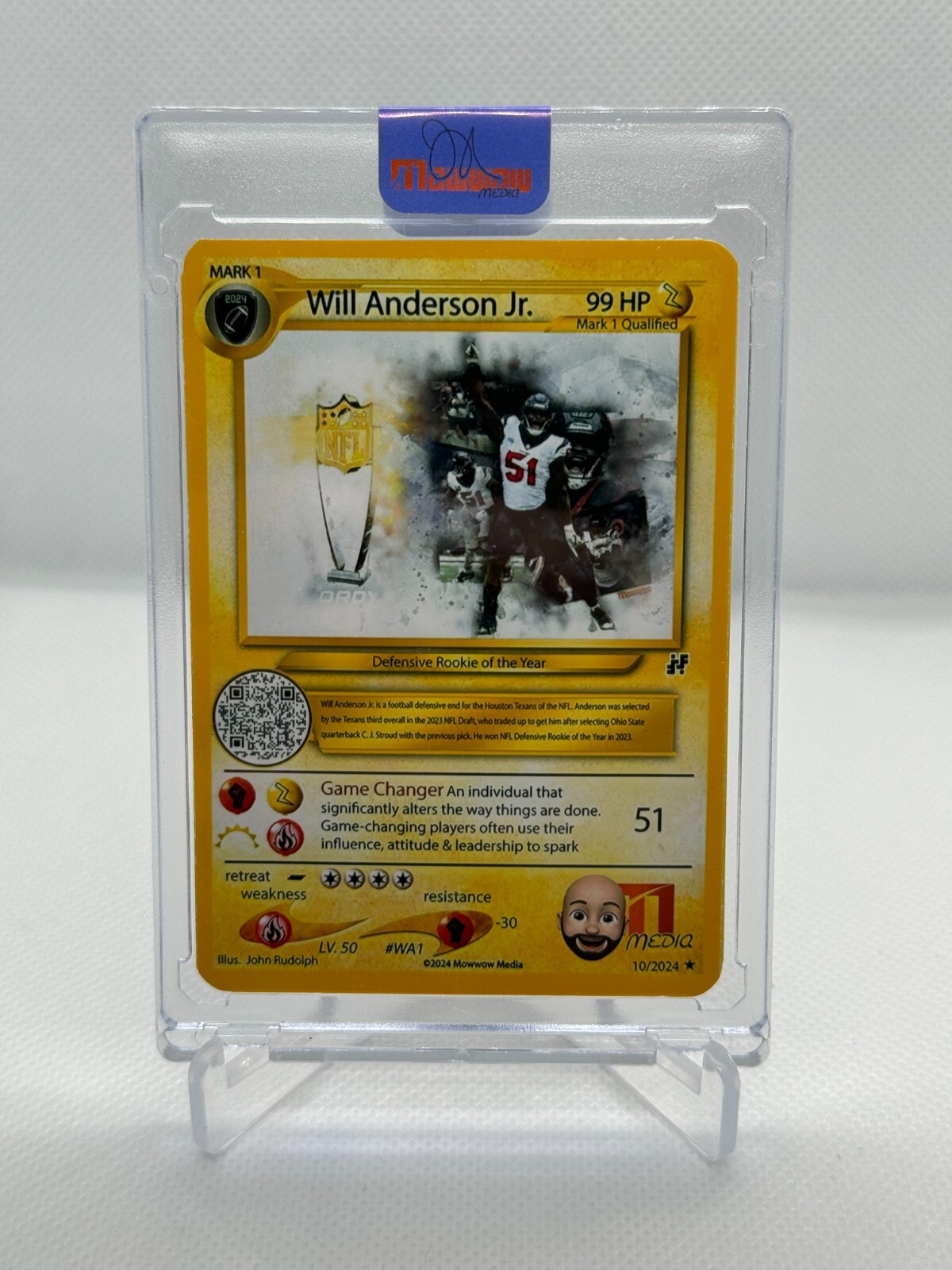 2024 John Rudolph Signed Auto Pokémon Lightning Art Will Anderson Jr. 2 ...