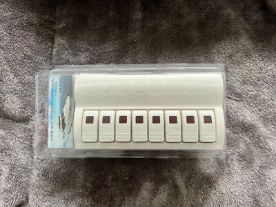 Boat Rocker Circuit Breaker Switch-Panel 8 gang Red LED Lighted | eBay
