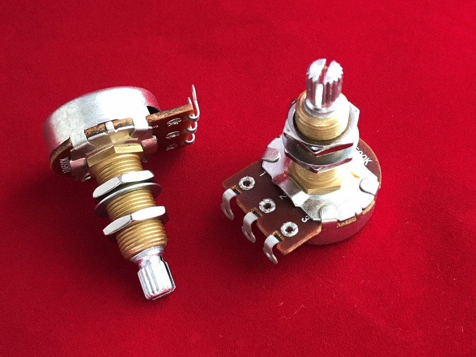 Bourns 500K Guitar Pro Audio Pots Audio Taper Long Shaft Low Friction ...