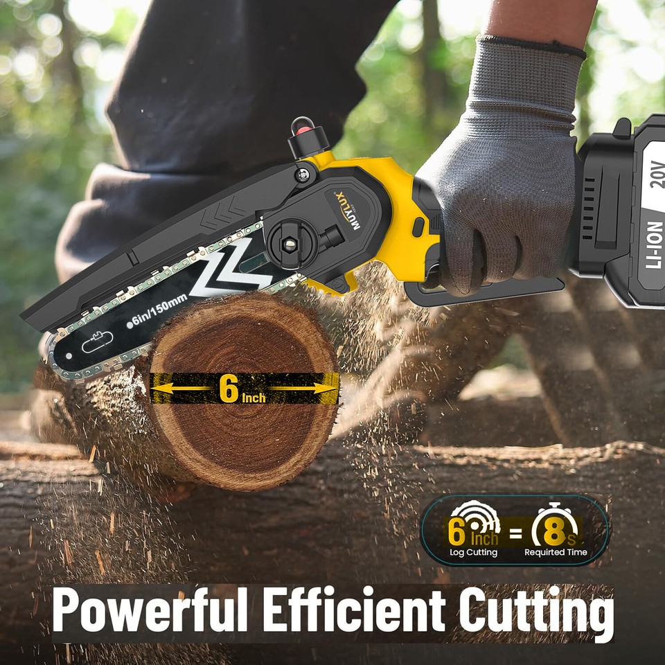 2-in-1 Cordless Pole Saw and Mini Chain Saw, Hand-held Extendable Chain ...