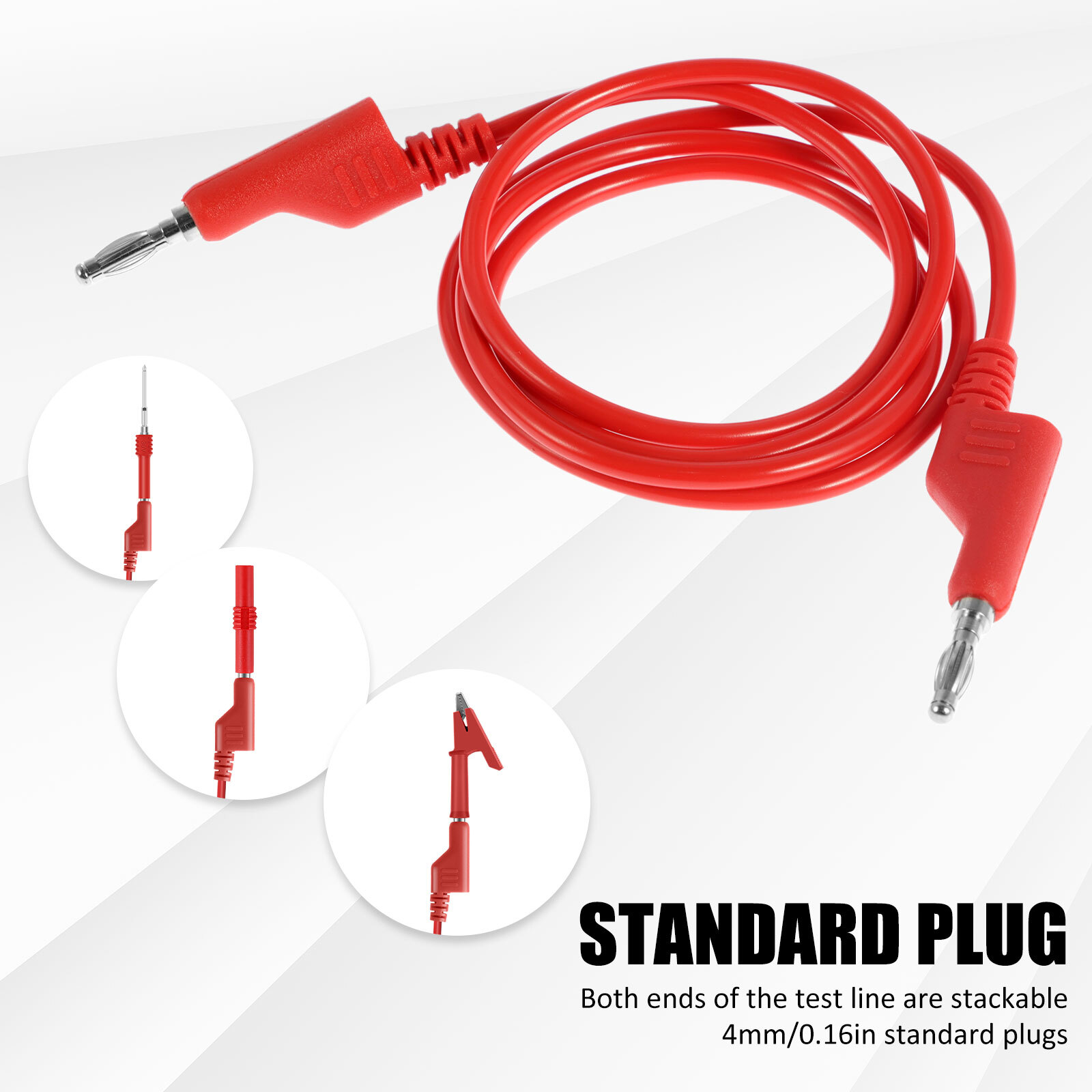 30PCS 4mm Stackable Banana Plug Test Lead Kit With Alligator Clip-Back ...