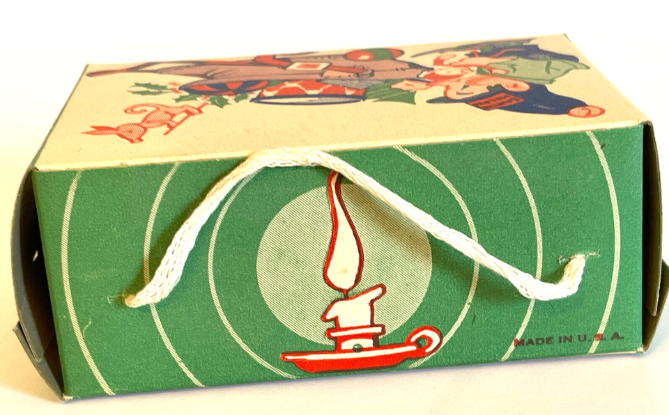 VINTAGE CHRISTMAS SANTA'S HELPERS GIVING TOY'S CANDY BOX. VINTAGE never ...