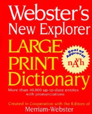 Websters New Explorer Large Print Dictionary - Hardcover - ACCEPTABLE ...