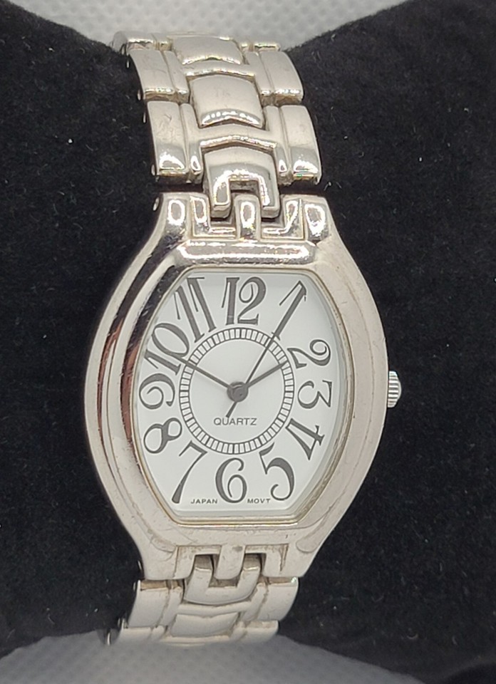 Ladies Avon Classic Homage White Dial Silver Tone Case Link Band Analog ...