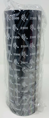 ZEBRA 2300 02300BK22045 220mmx450mt 1 ROTOLO RIBBON NASTRO RESINA 220Xi ...