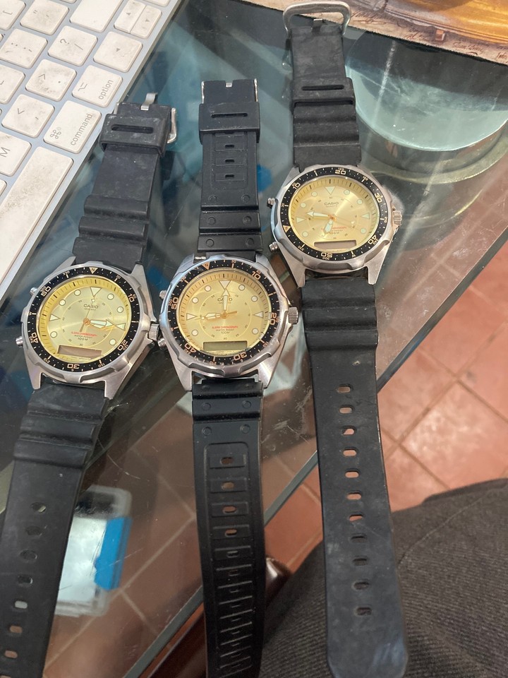 Casio Men's AMW320D-9EV Ana-Digi Alarm Chronograph Dive Watch ...