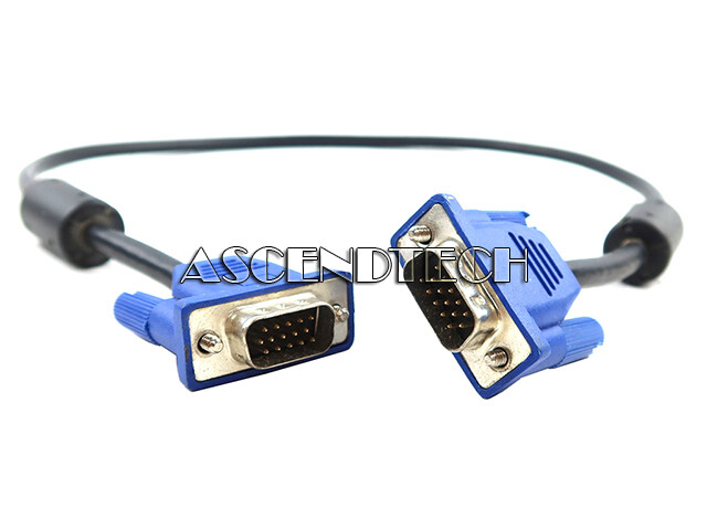 AWM 2FT BLACK HD-15 MALE TO HD-15 MALE CONNECTORS 30V VGA VIDEO CABLE ...