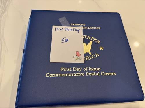 FDC 50 STATE FLAGS 1976 FIRST DAY OF ISSUE UNUTED STATES USPS IN ALBUM ...