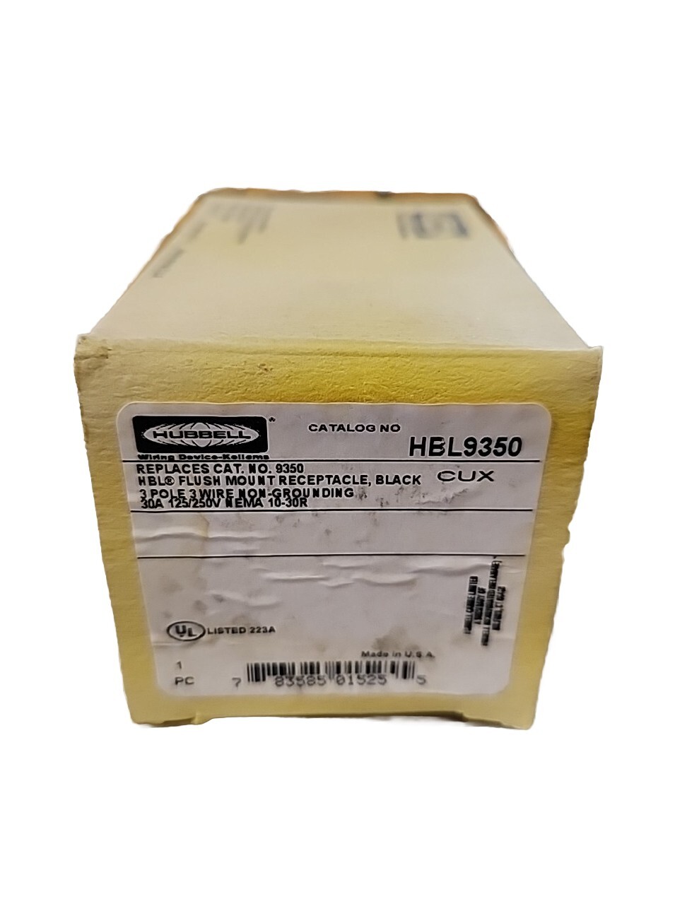 Hubbell 9350 30a Flush Type Power Receptacle 125/250v HBL9350 3 Wire ...