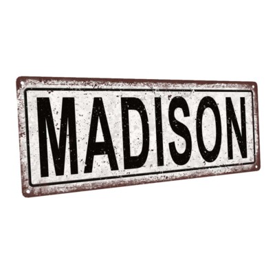 Madison Metal Sign; Wall Decor for Kids Room or Nursery | eBay