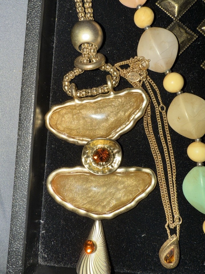 Vintage Natural Stone Gemstone Jewelry Lot 22pc Necklace Bracelet Ring ...