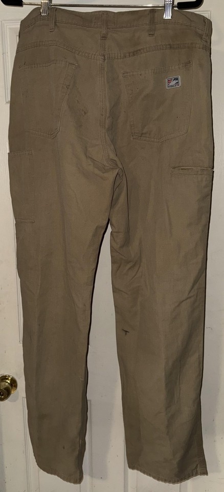 Tyndale FRMC Pants Mens 38x36 Khaki Flame Resistant Workwear Arc Rated ...