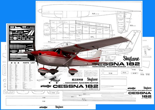 Ok Pilot Model Airplane Plans (RC): Cessna 182 Skylane 60" Scale for ...