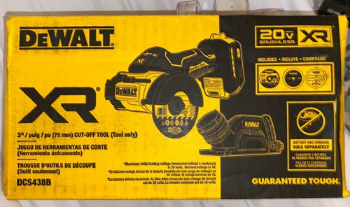DEWALT DCS438B 20V MAX XR 3" Brushless Cordless Compact Cut Off Tool ...