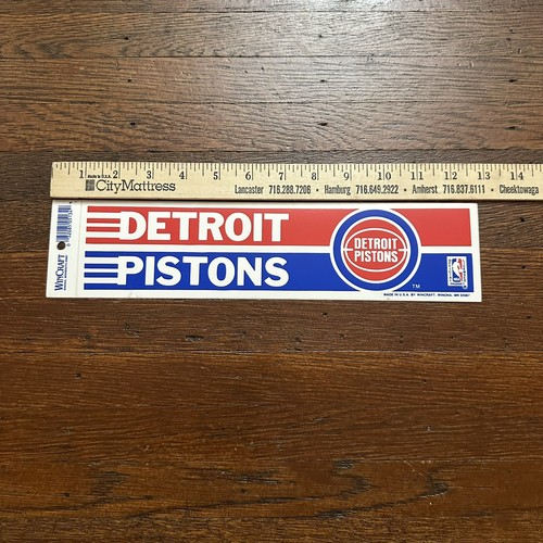 Vintage 1990s Wincraft Detroit Pistons Bumper Sticker Decal Basketball ...