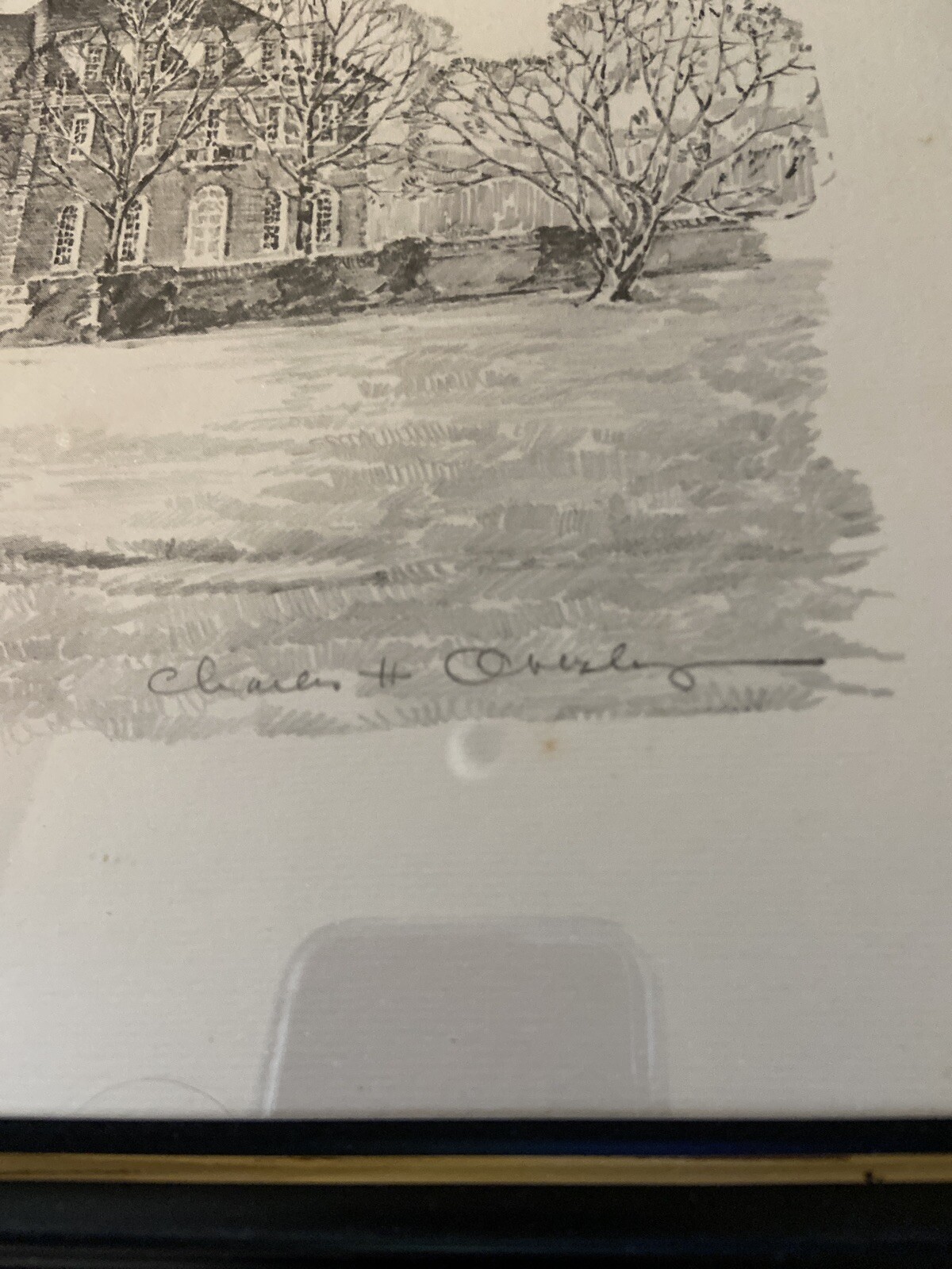 The Capital Williamsburg VA Framed Pencil Drawing Print Charles Overly ...