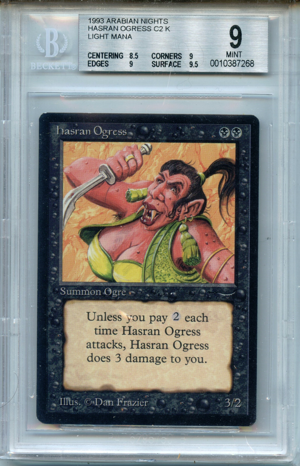 MTG Arabian Nights Hasran Ogress BGS 9.0 (9) Mint Magic Gathering WOTC ...