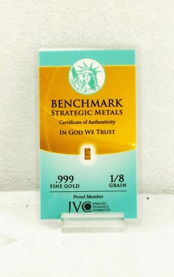 GOLD BAR 8 MILLIGRAMS or 1/8 GR. 999 FINE a1 | eBay