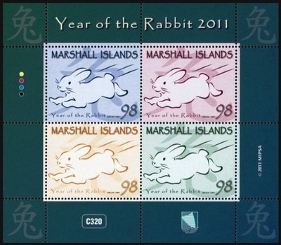 Marshall Islands 2011 MNH SS, Year of Rabbit, Chinese New Year Zodiac ...