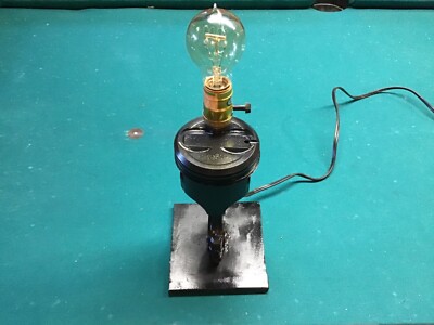 Piston table lamp hand made one of a kind with vintage style bulb | eBay