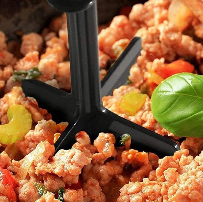 Meat Hamburger Chopper Heat Resistant Utensil Ground Beef Potato Masher ...