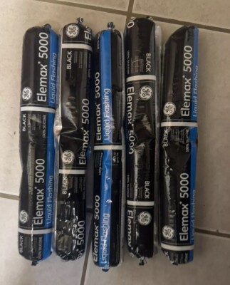 Lot Of 5 GE Elemax 5000 100% Silicone Liquid Flashing 20 Fluid Ounce ...