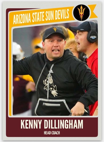 Kenny Dillingham ASU Sun Devils Football 2024 Novelty Card Arizona ...
