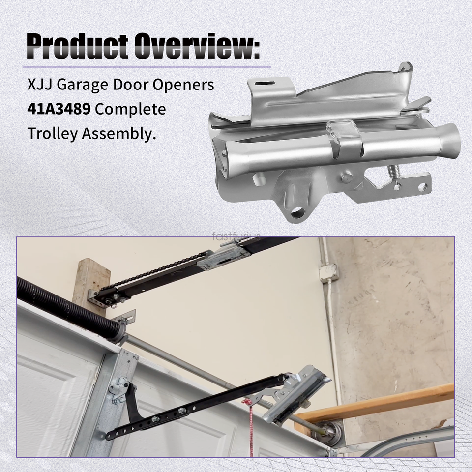 41A3489 Garage Door Openers Complete Trolley Assembly Chain Drive For ...