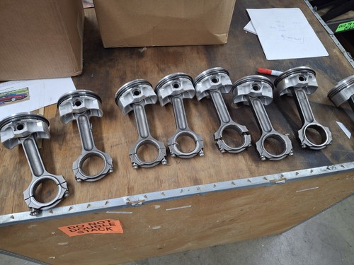 SBC SB2 Oliver 6.200 Rods Chevy Racetek Pistons 4.130 Bore 3.875 Stroke ...