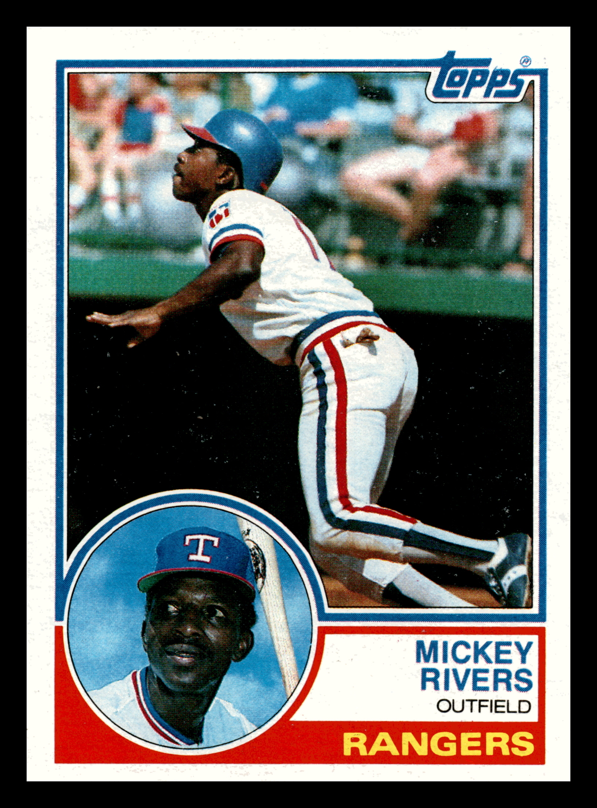 1983 Topps Mickey Rivers #224 Texas Rangers NM-MINT Vintage | eBay