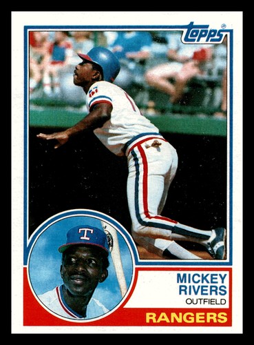 1983 Topps Mickey Rivers #224 Texas Rangers NM-MINT Vintage | eBay