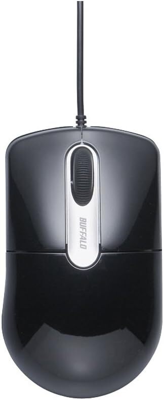 BUFFALO Wired Optical Mouse Quiet/3 Buttons/M Size Black BSMOU27SMBK | eBay