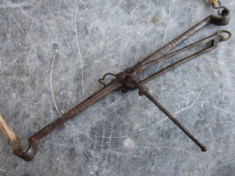 Antique Handmade Iron Ornated Old Portable Colonial Scale Diamond ...