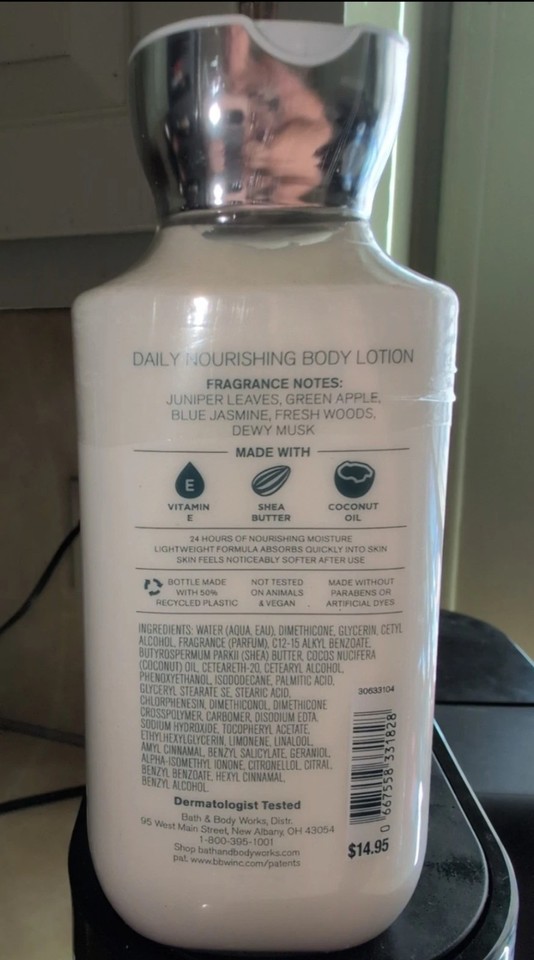 BATH & And BODY WORKS JUNIPER BREEZE BODY LOTION Cream NEW 8 Oz-SEALED ...