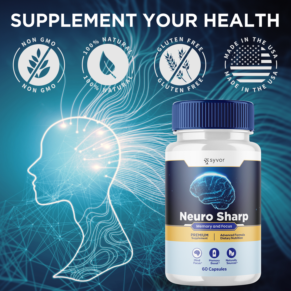 (1 Pack) Neuro Sharp Nootropic All Natural Formula Brain Supplement 60 ...
