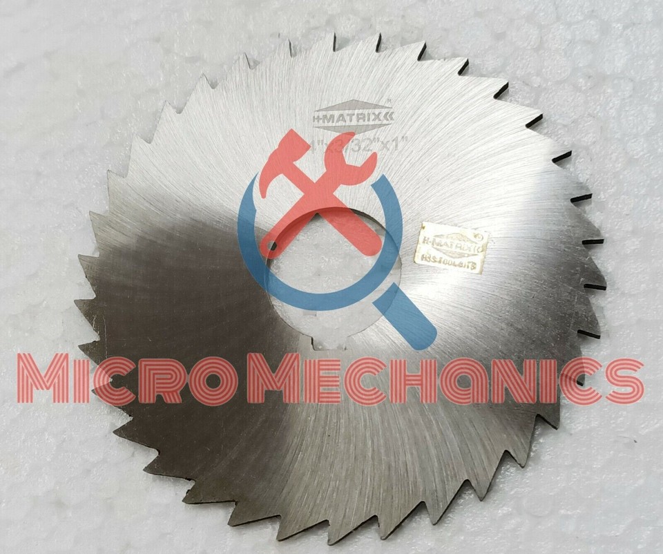 7x HSS Metal Slitting Saw Standard Teeth W Keyways Dia 4" x Thick 5/64 ...