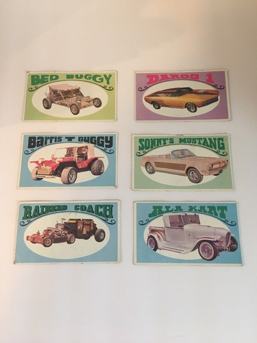 Way Out Wheels lot 6 Cards Buggy Mustang Kart Raiders Daroo 1970 Man ...